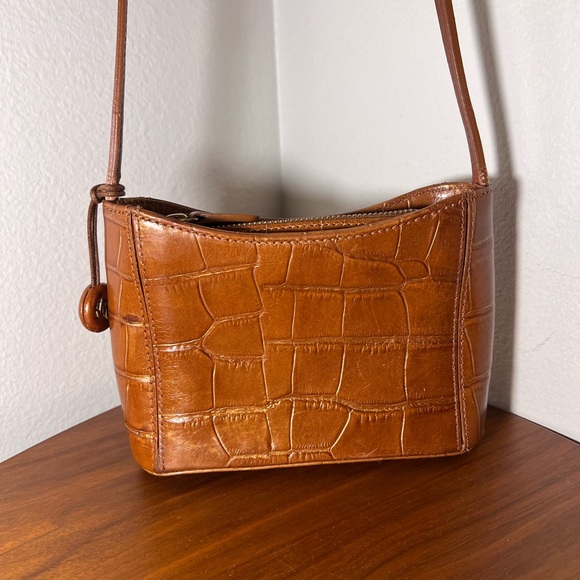 Monsac | Bags | Vintage Monsac 9s Mini Croc Embossed Leather Shoulder ...